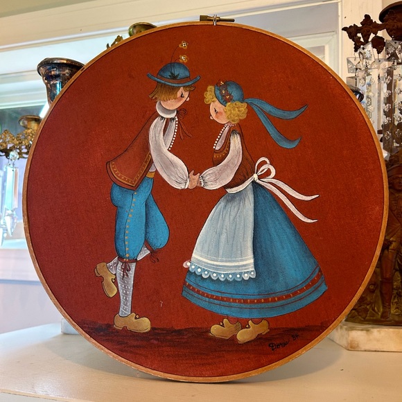 Hand Crafted | Accents | Vintage Hand Crafted Toleware Folk Tole Paint ...